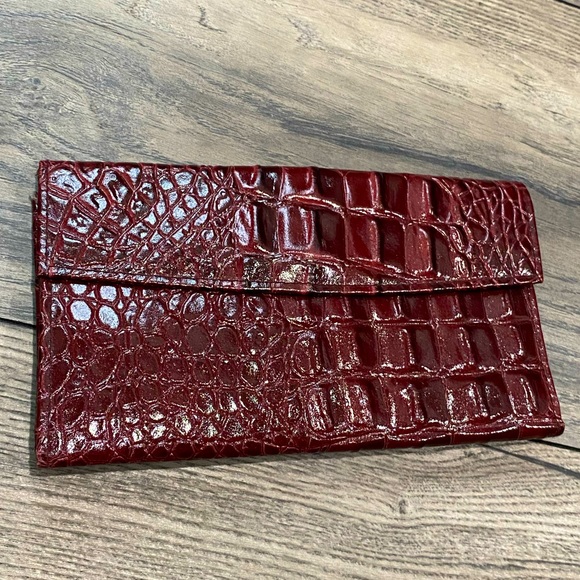 Bags | Vintage Genuine Leather Burgundy Wallet | Poshmark